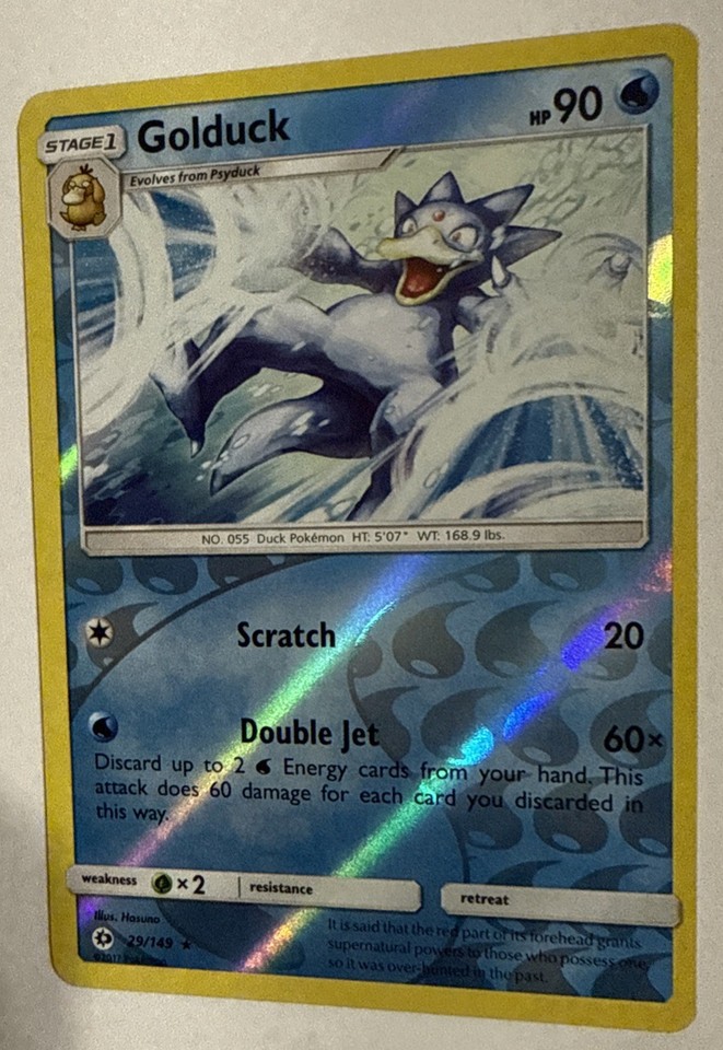 Golduck 29/149 Rev Reverse Holo Sun & Moon Base SM Pokemon Near Mint | eBay