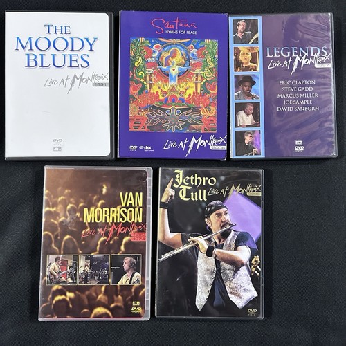 Live At Montreux DVD Lot of 5 Music Legends Santana Van Morrison Jethro ...