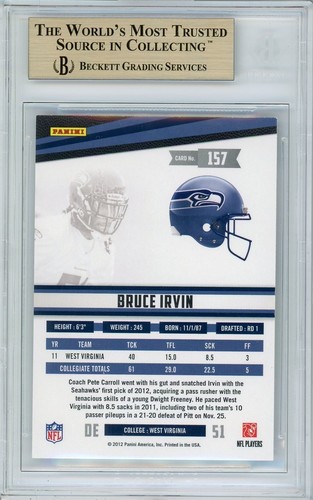 2012 Panini Rookies & Stars - Rookie Bruce Irvin #157 (RC) for sale ...