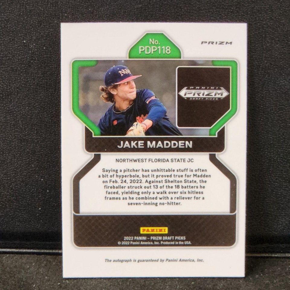 Jake Madden 2022 Prizm Draft Picks Silver Prizm | eBay