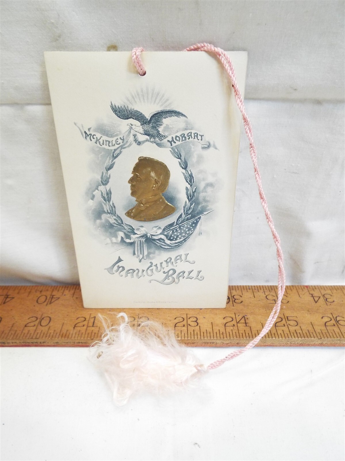 Antique William McKinley & Hobart 1897 Inaugural Ball Program ...