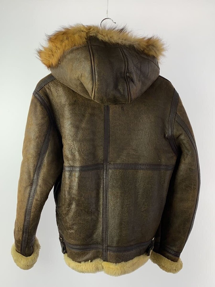 Schott Type B-3 B3 Leather Flight Mouton Hood Jacket Made in USA Used ...
