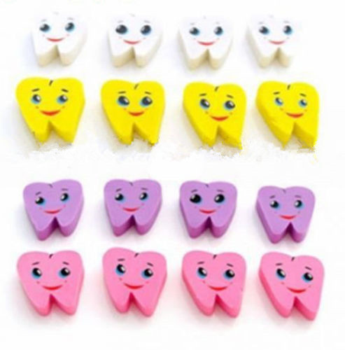 50pcs Molar Shaped Tooth Rubber Erasers Dentist Dental Clinic School ...