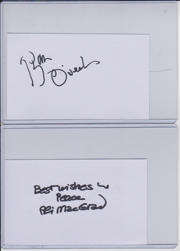 Ryan O'Neal/Ali MacGraw Autographed Index Cards-Iconic Actors-Love ...