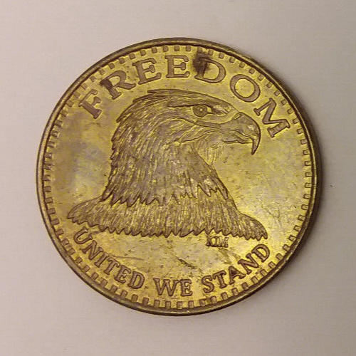 Freedom United We Stand Eagle American Flag Token 27mm | eBay