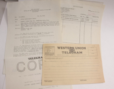 1918 Lamson Goodnow WW1 War Dept Telegram Quotation List DC Ephemera ...