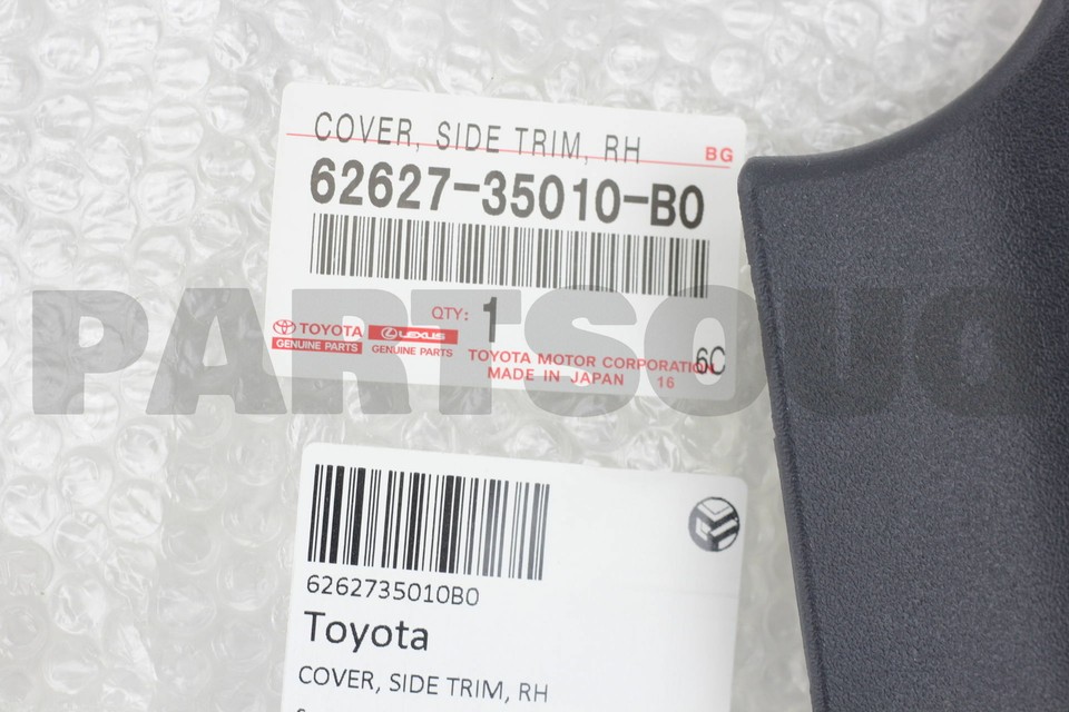 6262735010B0 Genuine Toyota COVER, SIDE TRIM, RH 62627-35010-B0 | eBay