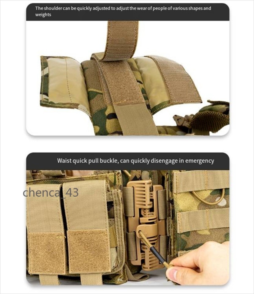 Tactical Vest Bulletproof Chest Rig Outdoor Multi Lightweight ...