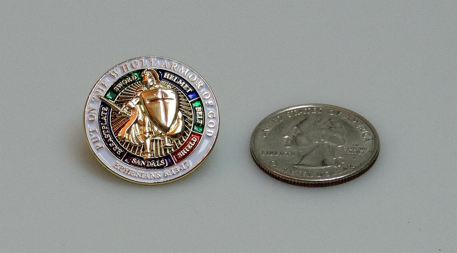 PUT ON THE WHOLE ARMOR OF GOD Lapel Pin | eBay
