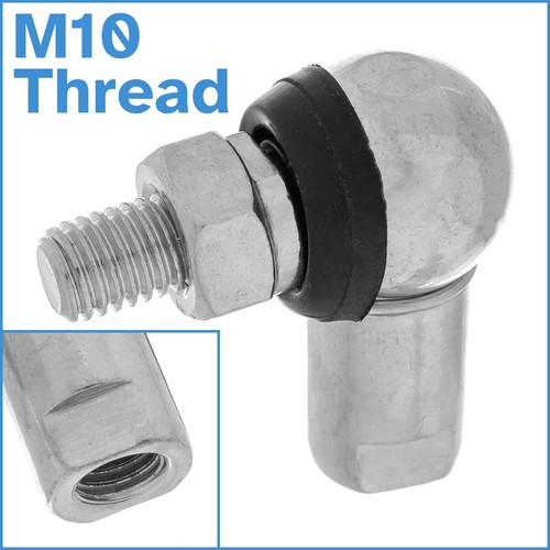 M10 x 1.5mm Axial Elbow Ball Head Joint Socket Rod End Thread Carbon ...