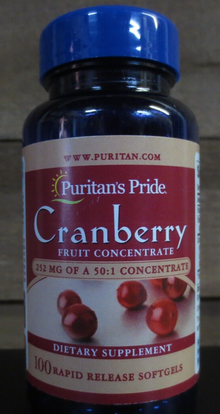 Puritan's Pride Triple Strength Cranberry Fruit Concentrate 12 600mg ...