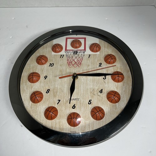 Quartz 3-D Basketball Theme Wall Clock 11" WORKS | eBay