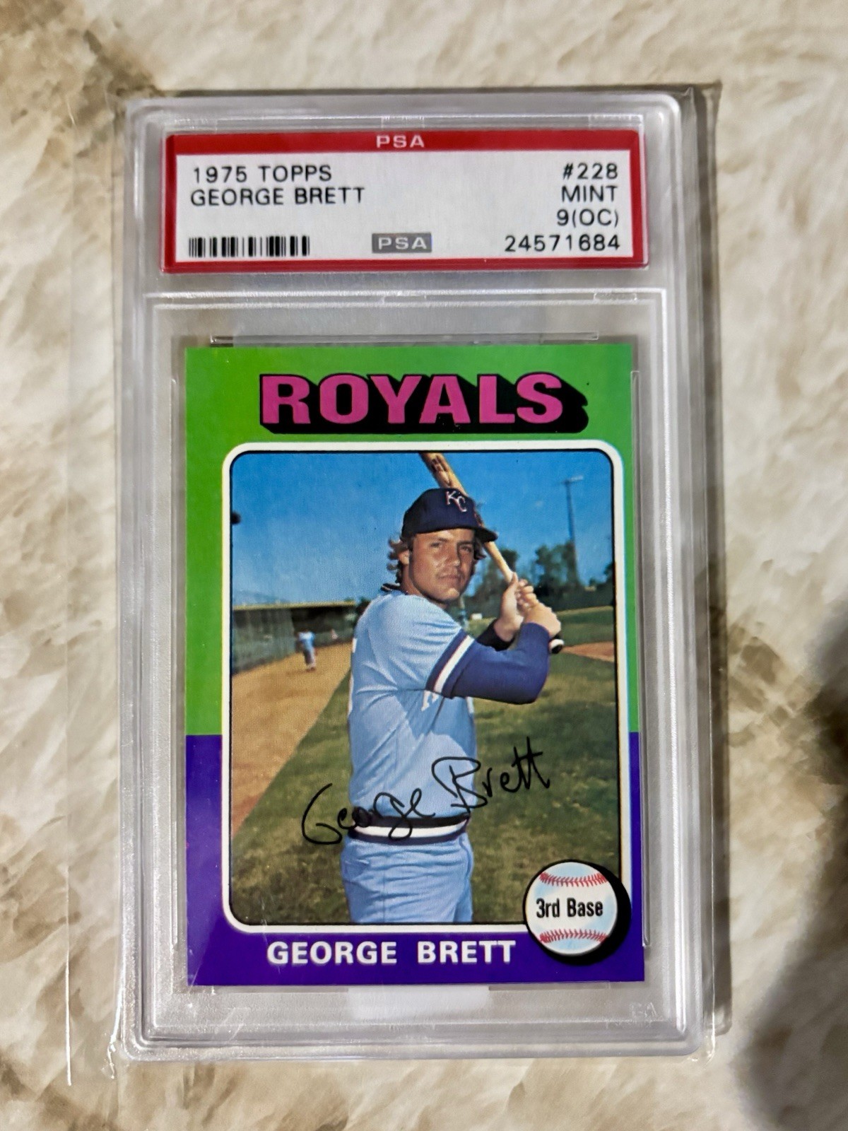 1975 Topps #228 George Brett RC PSA 9 (OC) (MINT) | eBay