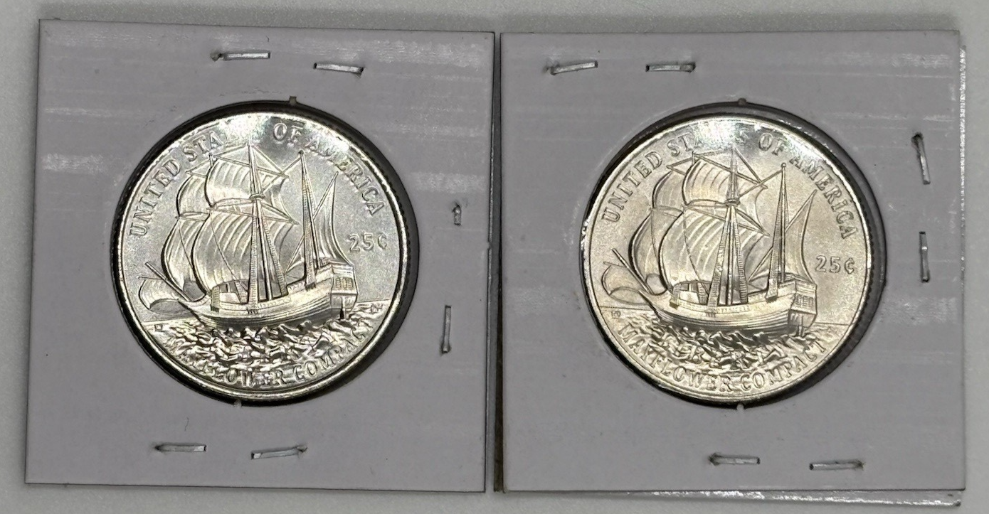 1776-2026 P D Semi-Quincentennial Mayflower Compact Quarters 2 COIN ⭐ ...