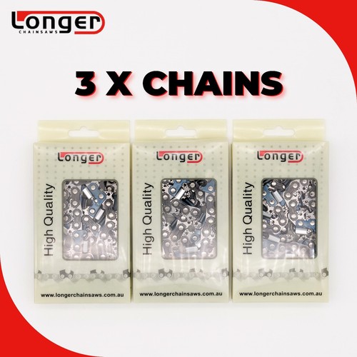 3 x CHAINSAW CHAIN 16" Inch SUITS MAKITA UC4041A 18V FULL CHISEL - PRO ...