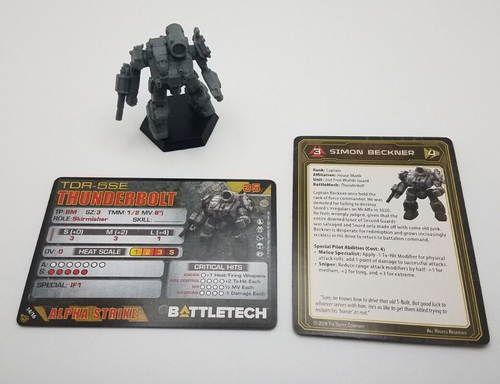 Battletech A Game Of Armored Combat - Thunderbolt *Mech & Cards* | eBay