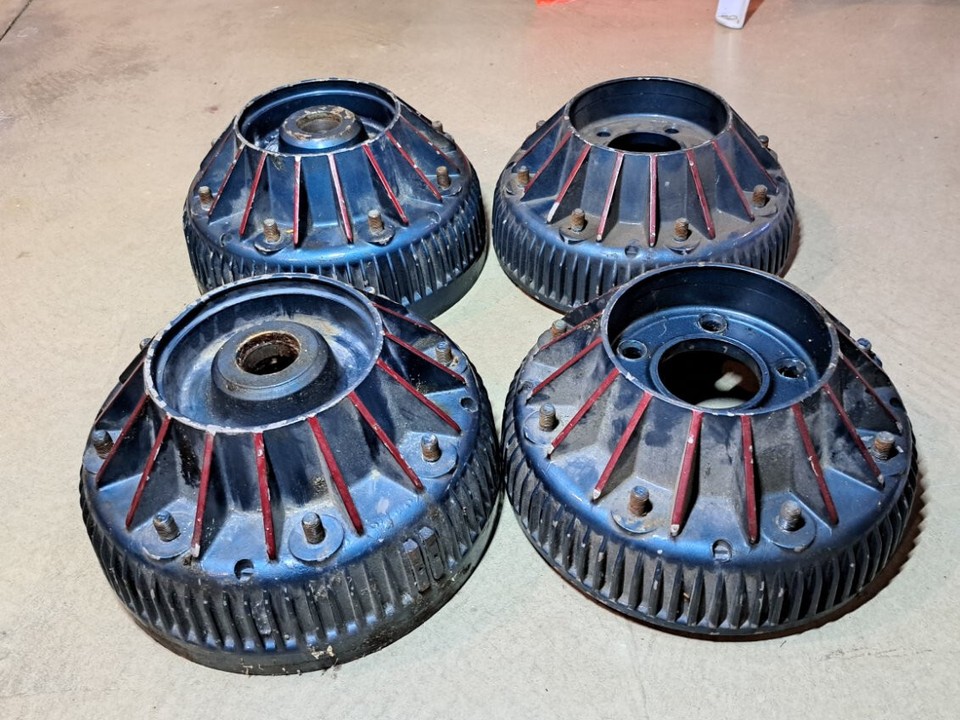 OEM GM 1960's Pontiac 8 Lug Wheel w/ Brake Drums 1965 1966 1967 1968 | eBay