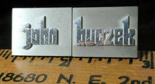 Professional Golfer John Buczek Name on Sterling Silver Cuff Links | eBay