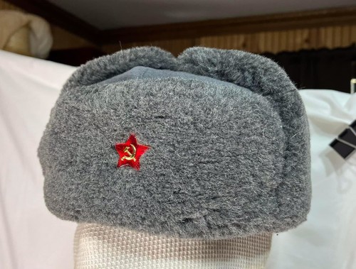 WWII SOVIET RUSSIAN M1940 WINTER USHANKA HAT & STAR-SIZE 58,60,62 | eBay