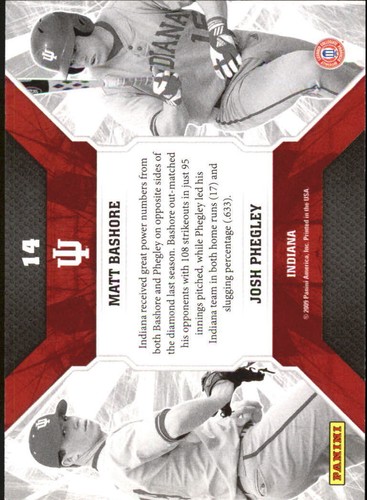 2009 Donruss Elite Extra Edition - College Ties Green #14 Josh Phegley ...