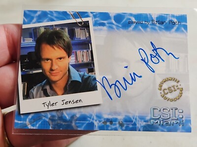 CSI Miami Autograph Trading Card Very Limited Brian Poth as Tyler ...
