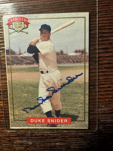 Duke Snider Autograph! 1994 Nabisco All-Star Legends Duke Snyder Auto w/COA | eBay