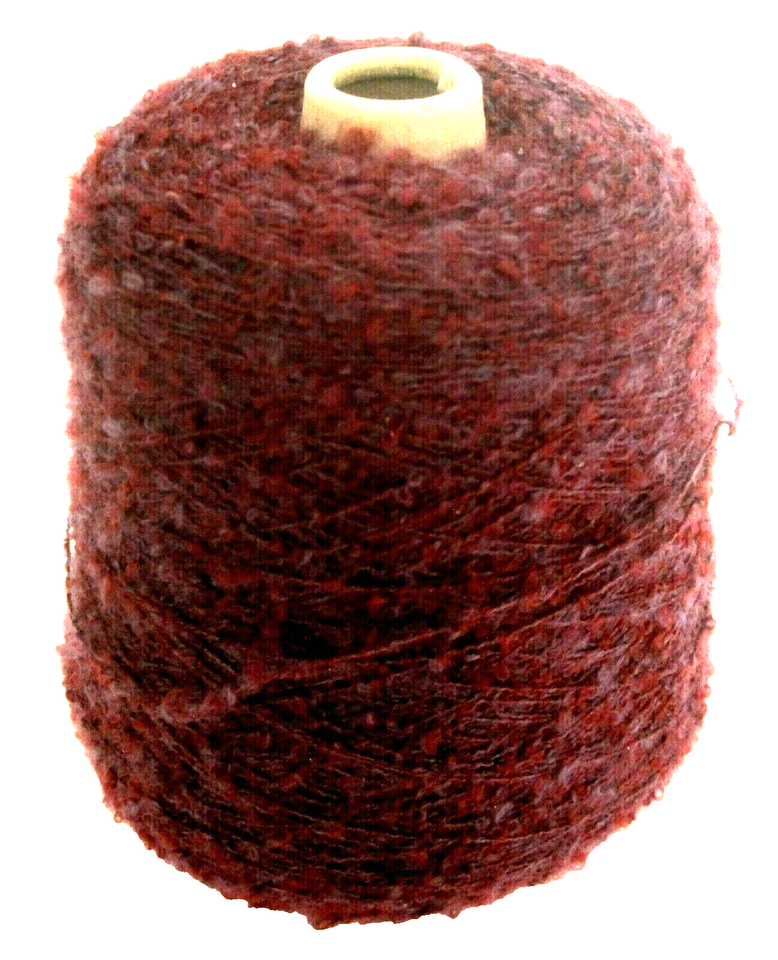 Vintage Brownish Red Maroon Lightweight Nubby Mohair Yarn Cone 15+ oz ...