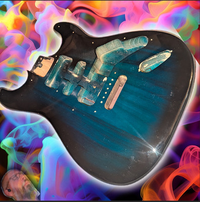 Blue Burst Strat syle Body - Unplayed, - Light Weight #PROOF! WINNING ...