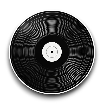 Retro Music Vinyl Record Vintage Vinyl Sticker Decal Car Window Laptop ...