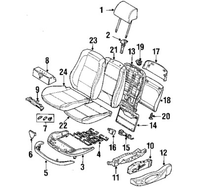 BMW 52201964201 GENUINE OEM SEAT BACK PANEL CLIP PACK OF 25 | eBay