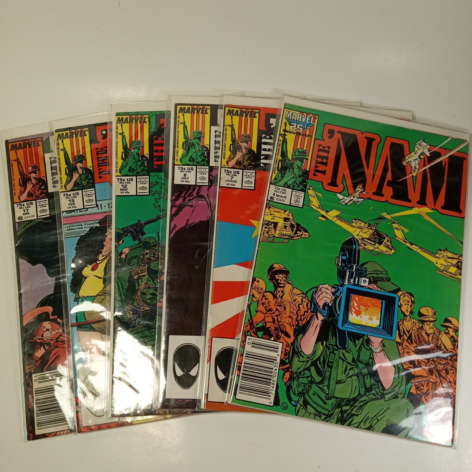 The 'Nam Comics - 6 Issue Lot; 4, 7, 8, 12, 15, 17 - Marvel Comics ...
