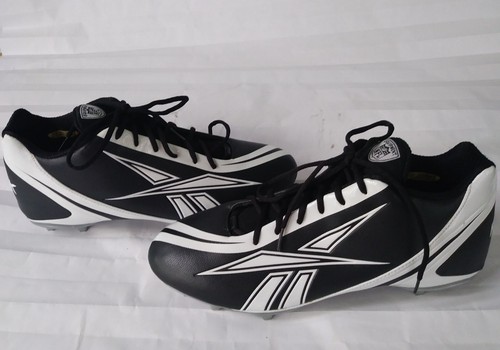Men's Reebok Black & White Football Cleats NFL Equipment | eBay