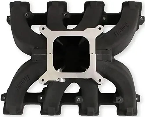 HOLLEY SINGLE PLANE SPLIT-DESIGN RACE INTAKE,BLACK CAST,4150,FOR GM LS3 ...