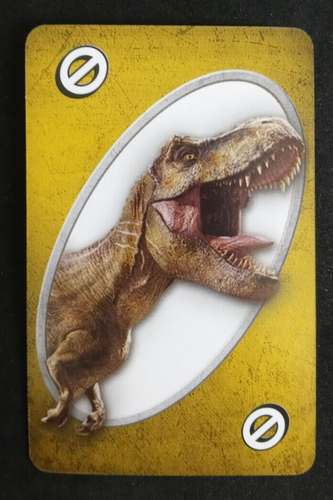 2017 Mattel Jurassic World Uno Card Yellow Skip Card | eBay