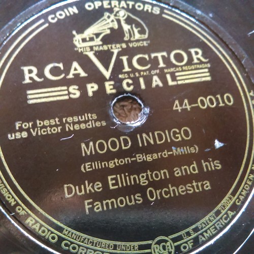 78 rpm Victor 44-0010 Duke Ellington Mood Indigo, coin operators ...