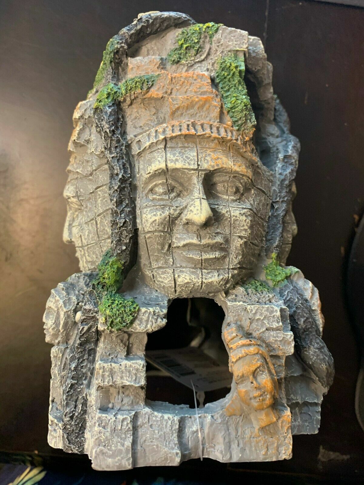 Imagitarium Resin Mayan Aztec Ruins Faces Fish Tank Aquarium Decor ...
