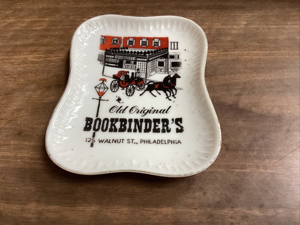 OLD ORIGINAL BOOKBINDER'S: Vintage Restaurant Ash Tray - Walnut St ...