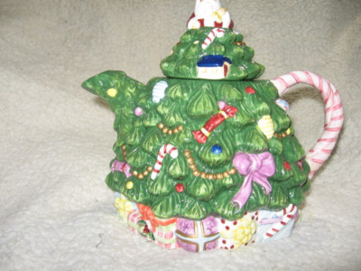Christmas Tree By Spode Teapot - Christmas Tree/Santa Teapot w/lid | eBay