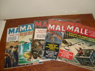 5 vintage MALE magazines from 1961 and 1963 | eBay