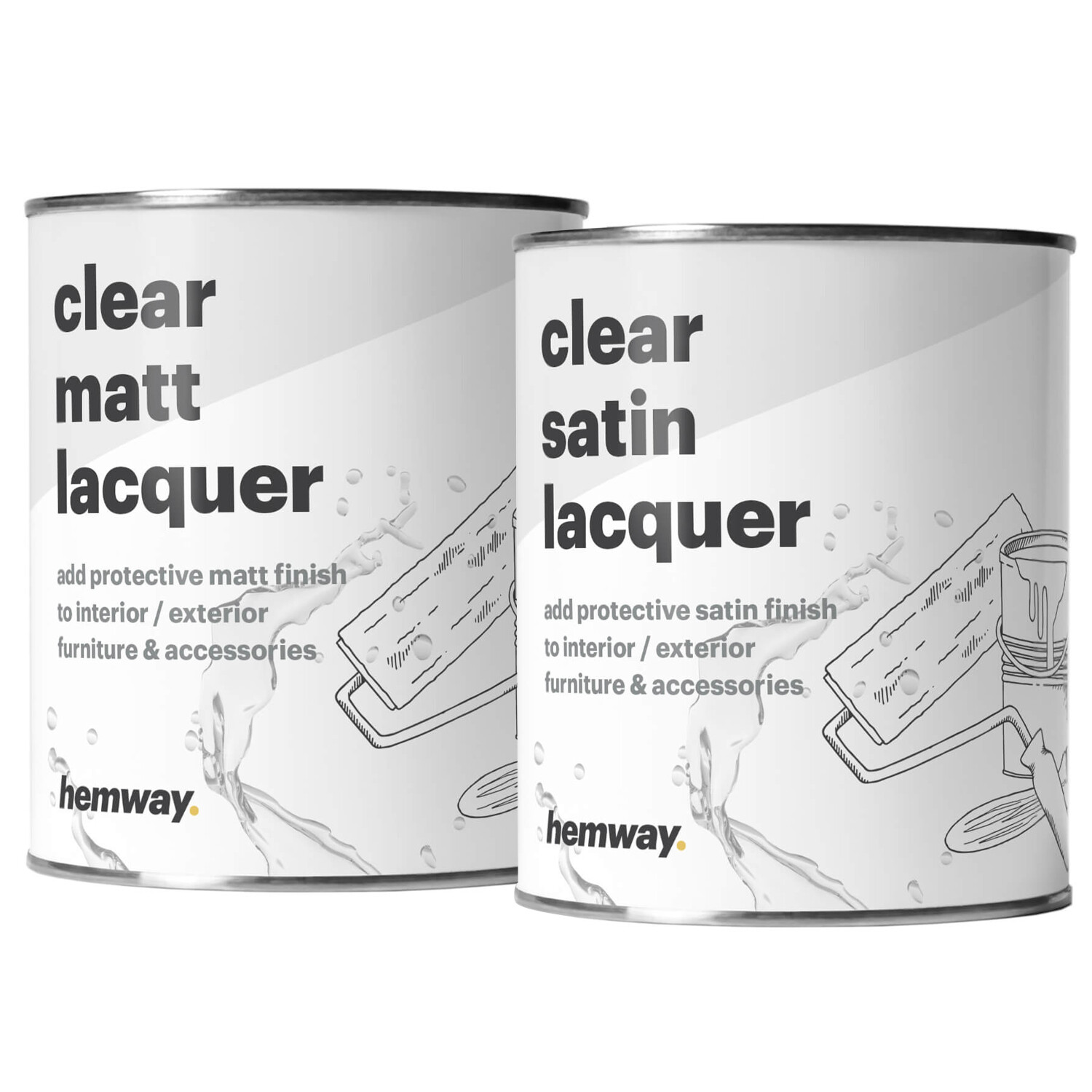Hemway Clear Matt Satin Varnish Lacquer for Chalk Paint Protection | eBay