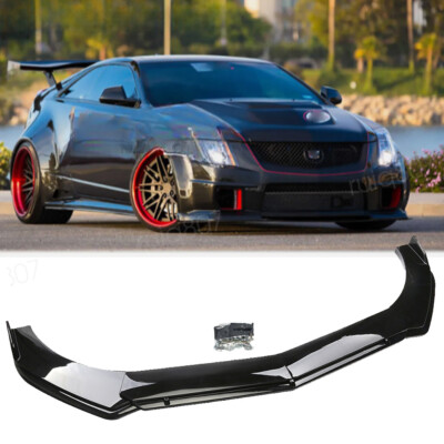 For Cadillac CTS-V Glossy Black Front Bumper Lower Lip Spoiler Diffuser ...