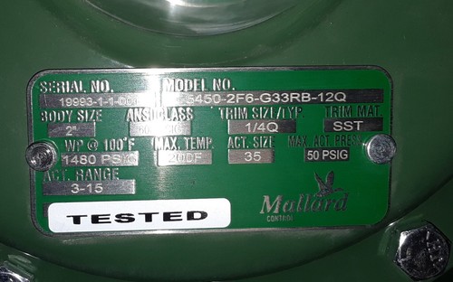 🟠MALLARD CONTROL 5450 DUMP VALVE PESSCO IS OFFERING 1 C120822-23-24 🗽 ...