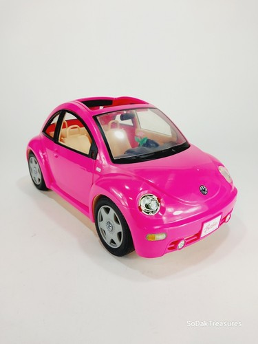 Vintage 2000 Mattel Barbie VW Volkswagen Beetle Bug Pink Car w/ Rose | eBay