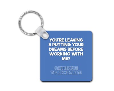 Funny Keyring Novelty Leaving Work Gift For Colleague New Job Joke ...