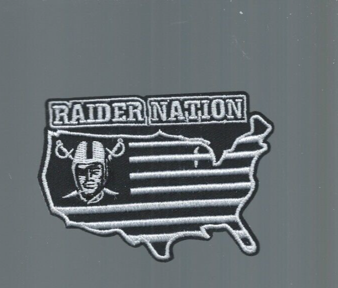 NEW 2 1/2 X 3 1/2" Las Vegas Raiders Nation Flag Iron on Patch Free ...
