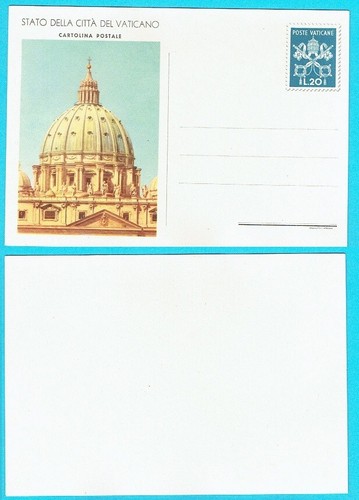 VATICANO 1953 CARTOLINA POSTALE IIa Tir. Riga lunga C12/2 CUPOLA NUOVA ...