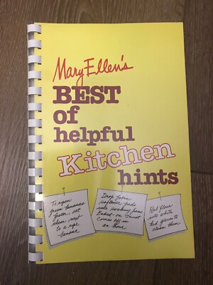Vintage 1980 MARY ELLEN’S BEST OF KITCHEN HINTS Cookbook Recipes Cook ...