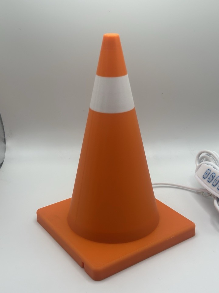 Orange Construction Traffic Cone LED Night Lamp Desk Gag Gift Birthday ...