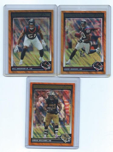 Three Different 2024 Panini Score Football Lava Parallel Cards | eBay