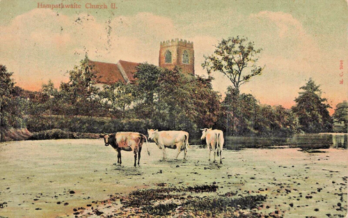 HAMPSTHWAITE II NORTH YORKSHIRE ENGLAND~1905 DRAPERSTOWN IRELAND PMK ...